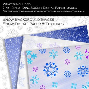 Snow Digital Paper - Snow Background - Snow Digital Background - Snow ...