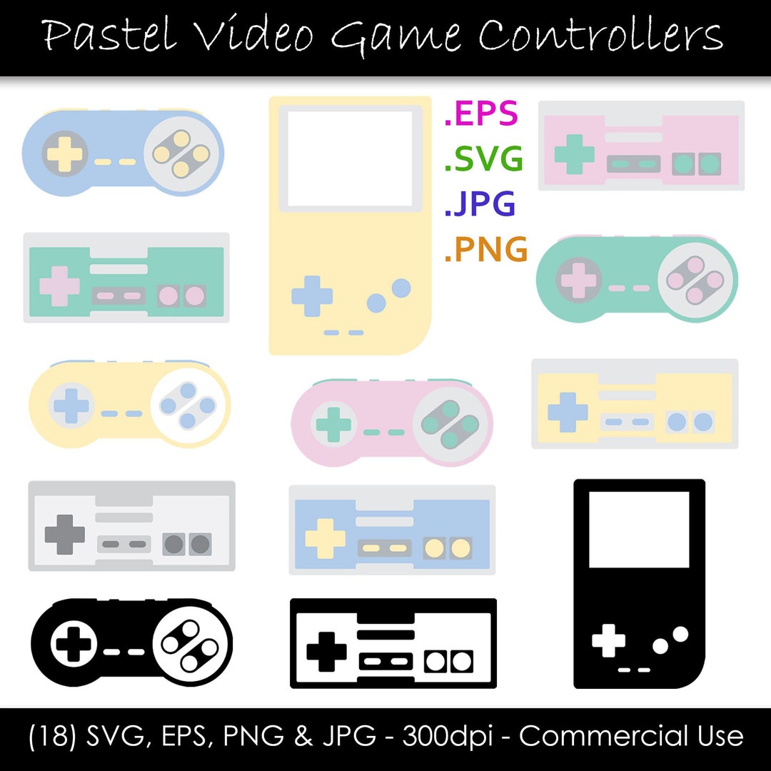 Video Game Controller Vintage Clipart - Retro Video Game Controller SVG ...