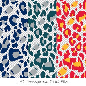 Football Leopard Print Digital Paper - Leopard Pattern With Footballs ...