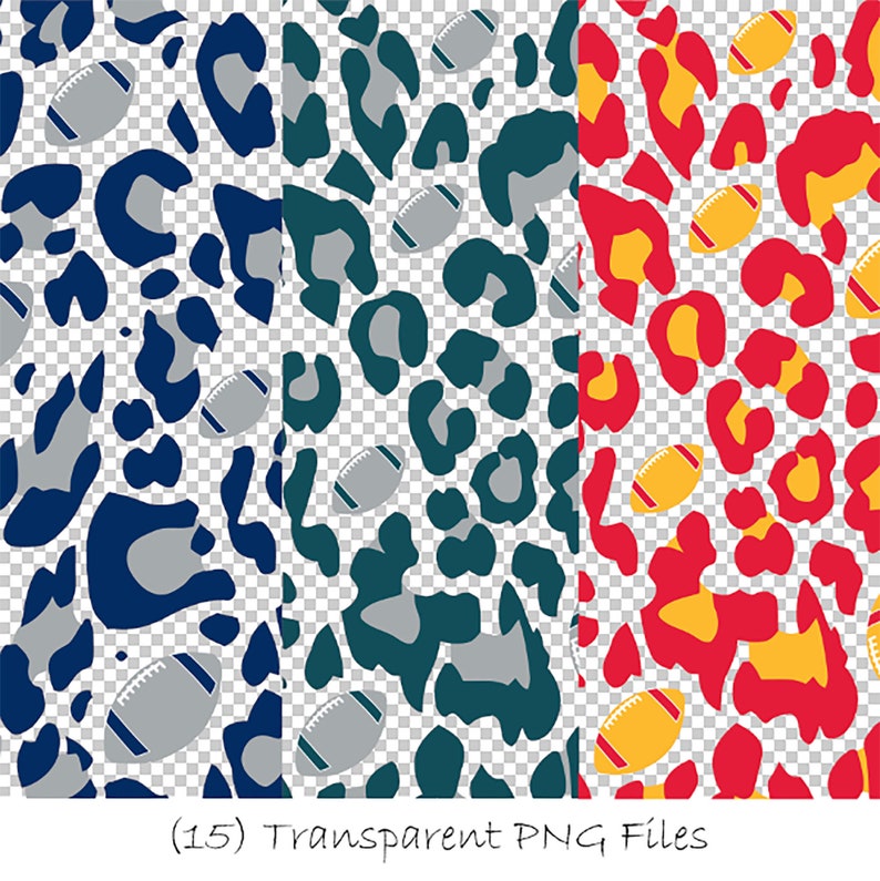 Football Leopard Print Digital Paper - Leopard Pattern With Footballs ...