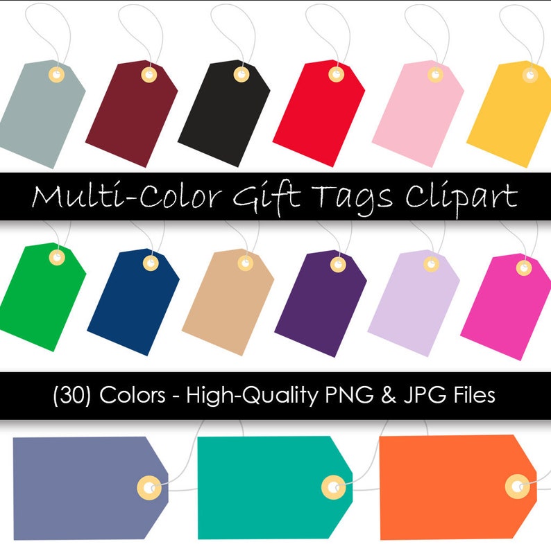 Gift Tag Clipart Digital Tags Clipart Images Hang Tags - Etsy