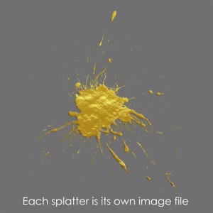 Gold Paint Splatter - Gold Paint Overlay - Gold, Silver & Rose Gold ...