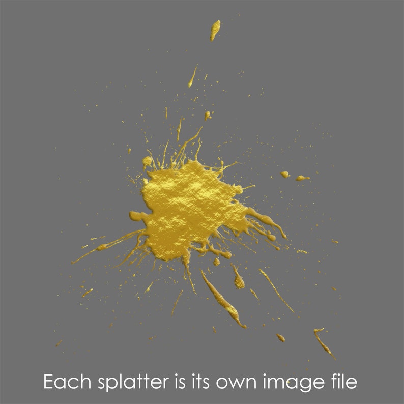 Gold Paint Splatter - Gold Paint Overlay - Gold, Silver & Rose Gold ...