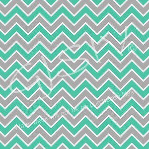 Teal & Gray Chevron Digital Paper - Chevron Scrapbooking Paper ...