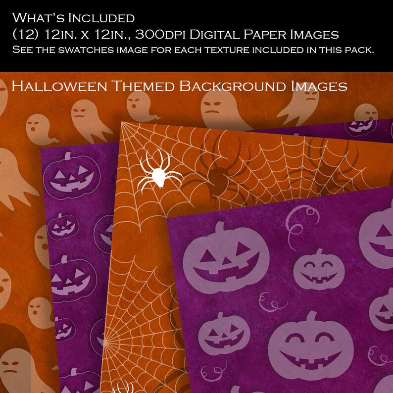 Halloween Digital Paper Halloween Background Patterns - Etsy