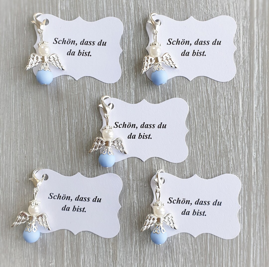 10 Guardian Angel Pendants + 10 Cards Baptism Communion Wedding Lucky ...