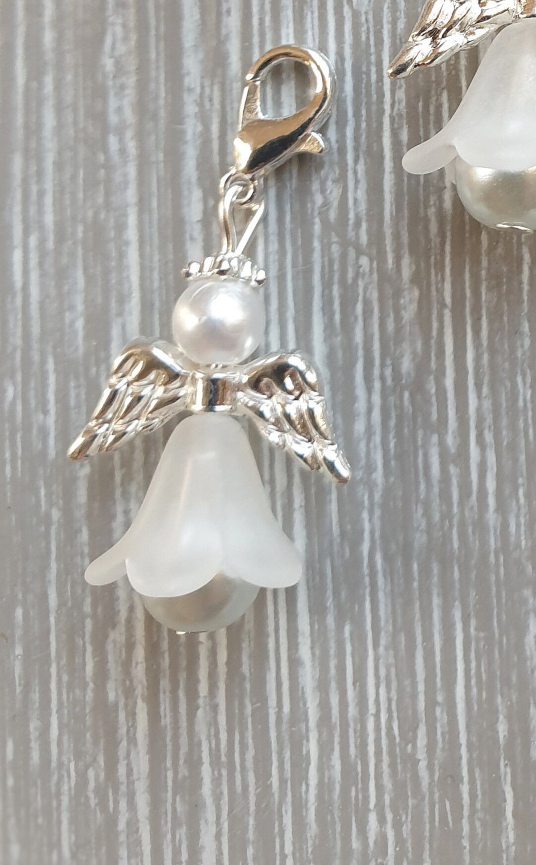10 Guardian Angel Pendants Angel Baptism Communion Pearls Wedding Lucky ...