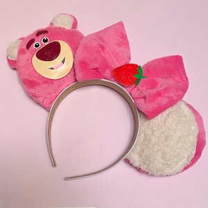Lotso Inspired Ears: Strawberry Scented Toy Story Headband - Etsy