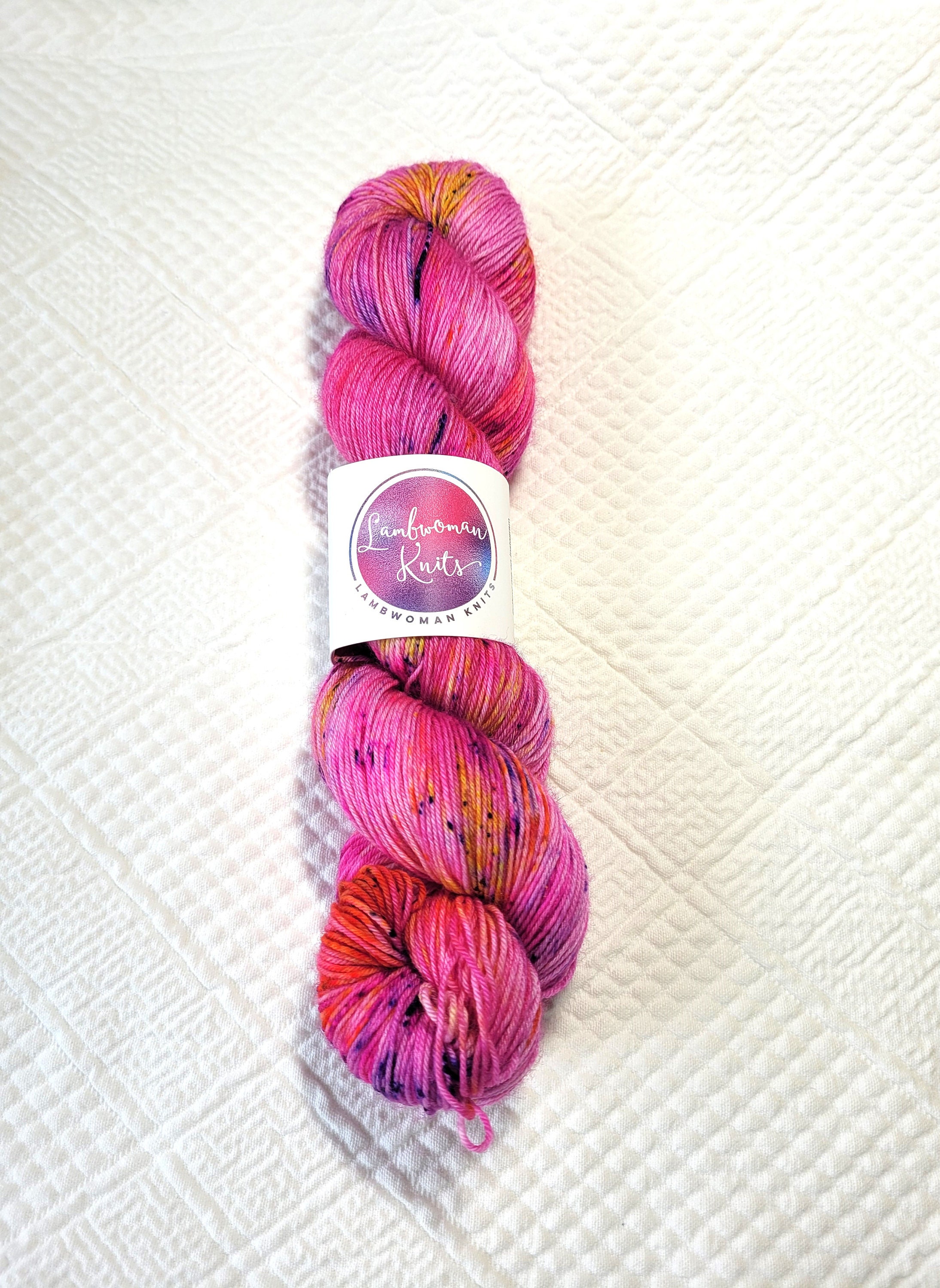 Lambwoman Knits Smooth Sock Fingering Yarn Destash Hand Dyed Superwash ...