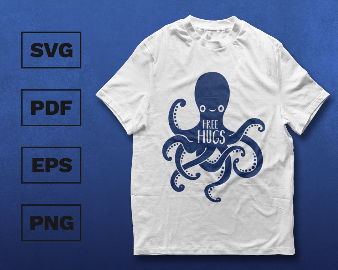 Octopus SVG Free Hugs SVG Ocean Life Svg Oktopus - Etsy Österreich