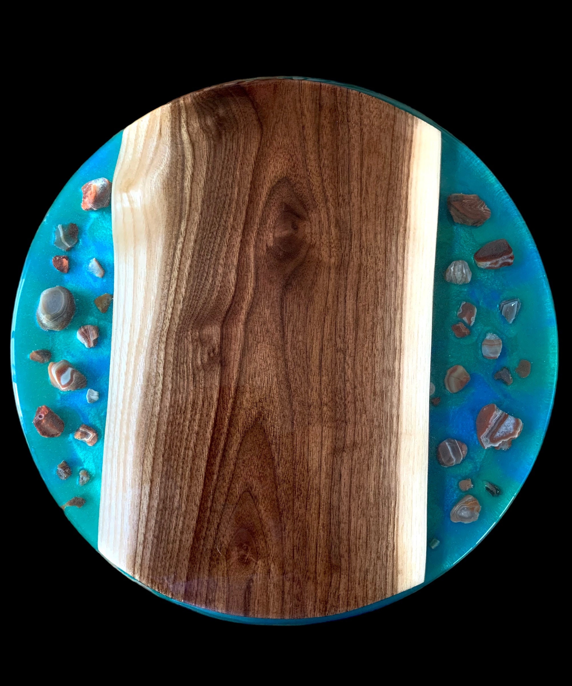 Custom Wood & Agate Stool Seat Bar Stool Tops Stool Top Drafting Stool ...