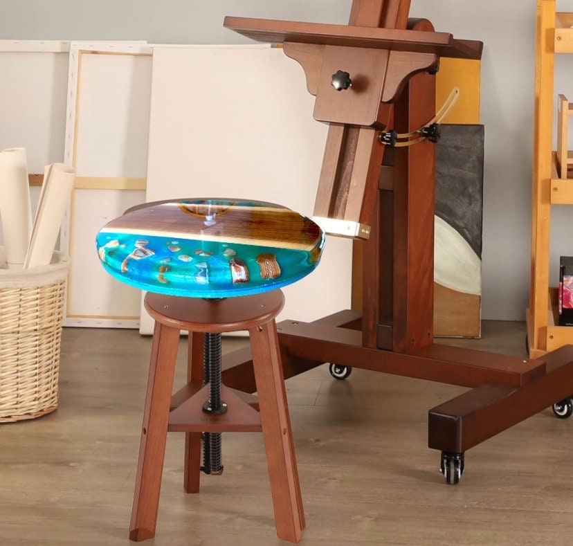 Custom Wood & Agate Stool Seat Bar Stool Tops Stool Top - Etsy