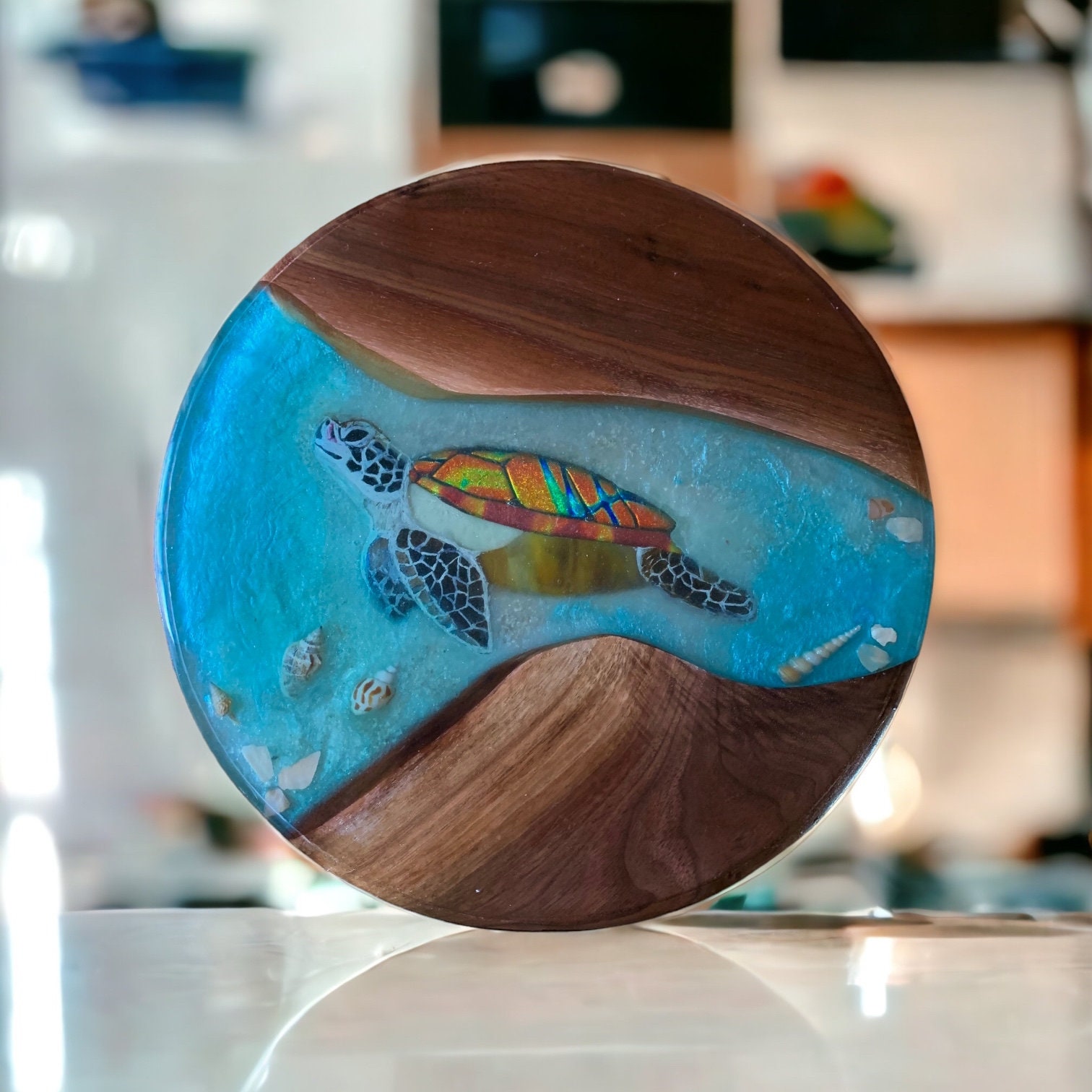 Walnut Lazy Susan Turntable, Lazy Susan, Kitchen Decor, Gift for Her ...