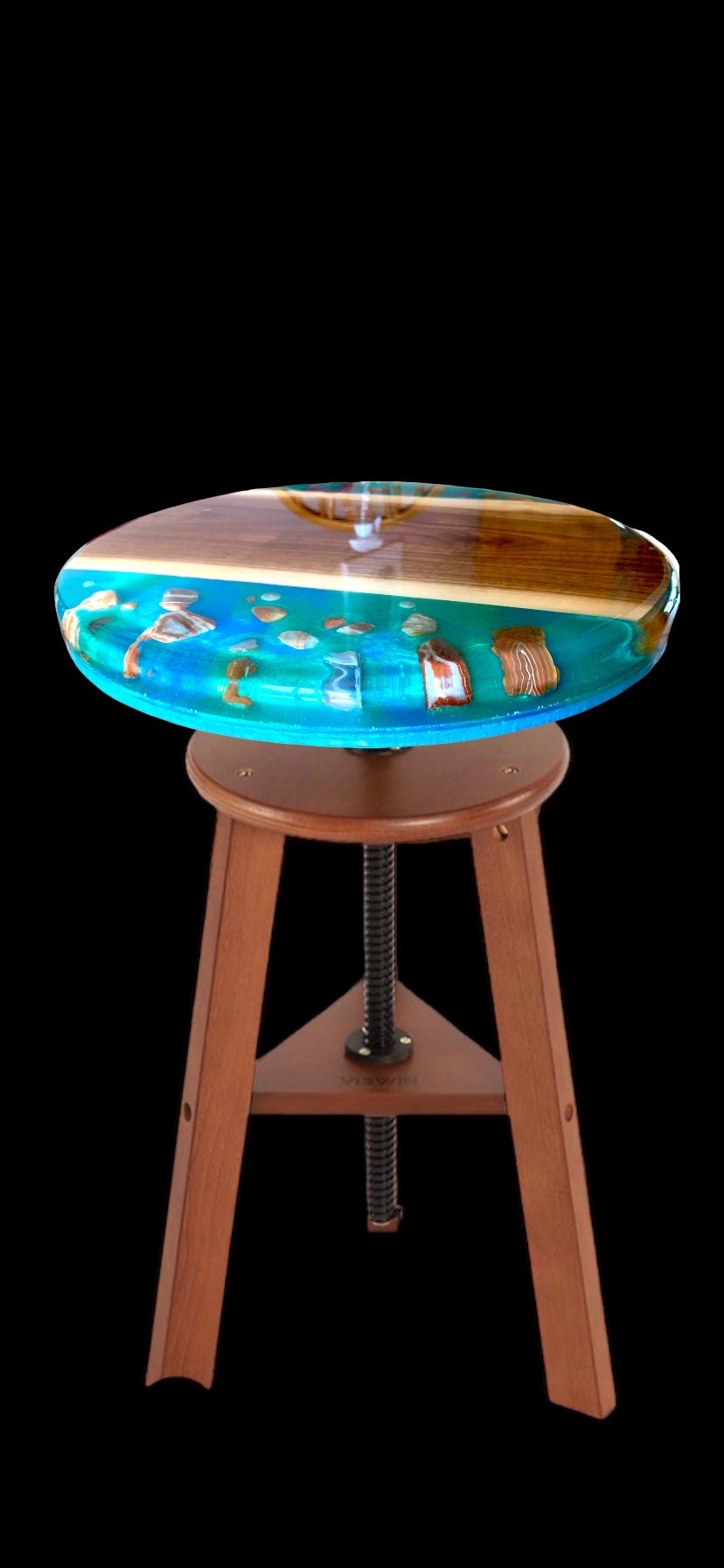 Custom Wood & Agate Stool Seat Bar Stool Tops Stool Top - Etsy