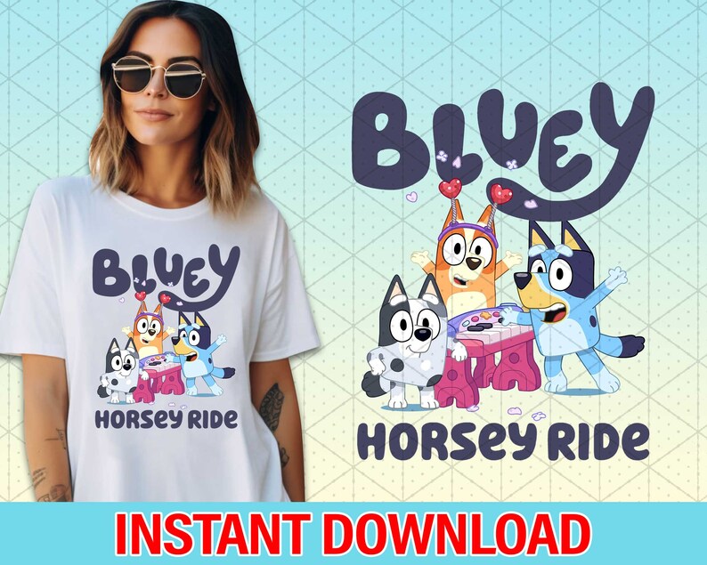 Bluey Horsey Ride PNG, Bluey Family PNG, Bluey Png, Bluey Bingo Png ...