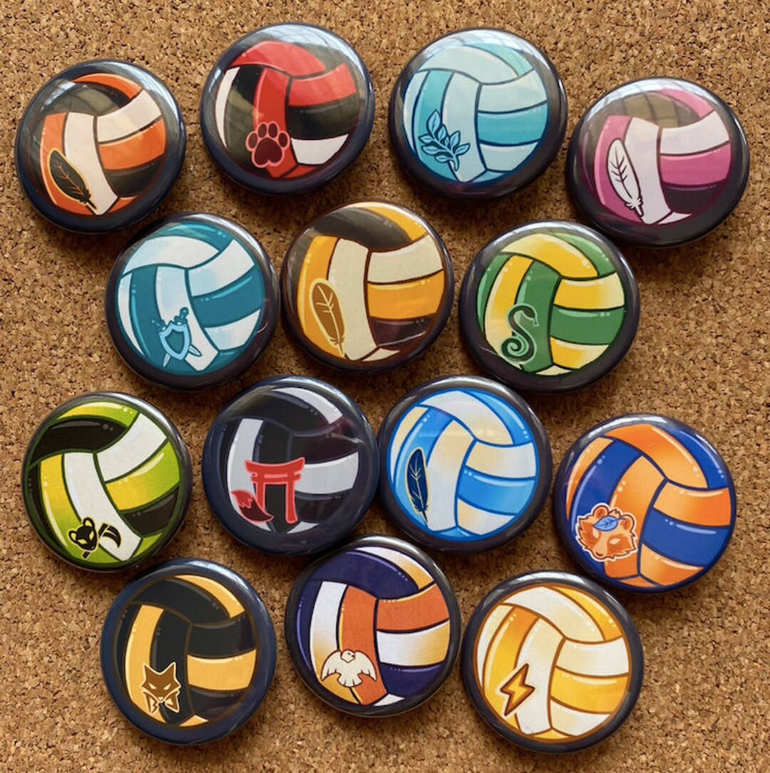 Volleyball Anime Team Pins - Etsy