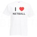 I Love Heart Netball Quality Cotton Printed T Shirt - Etsy