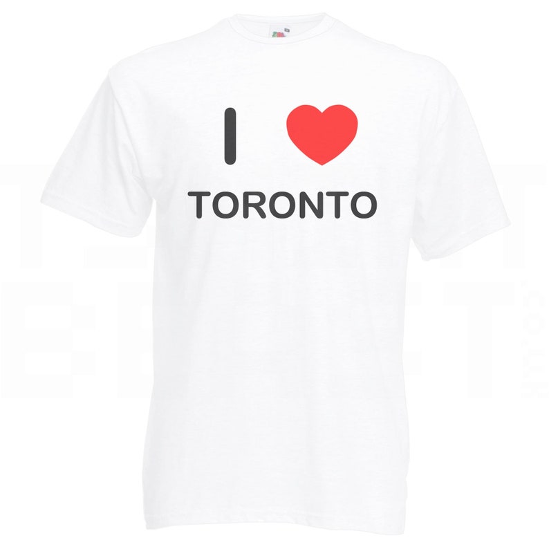 I Love Heart Toronto - Quality Cotton Printed T Shirt - Etsy