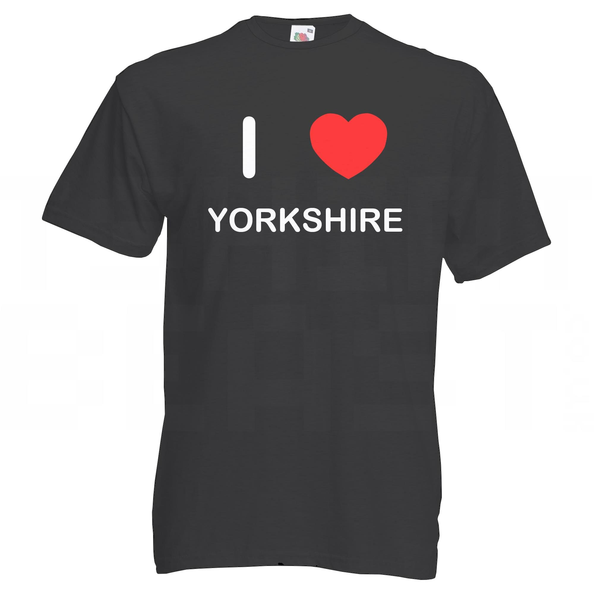 I Love Heart Yorkshire Quality Cotton Printed T Shirt - Etsy