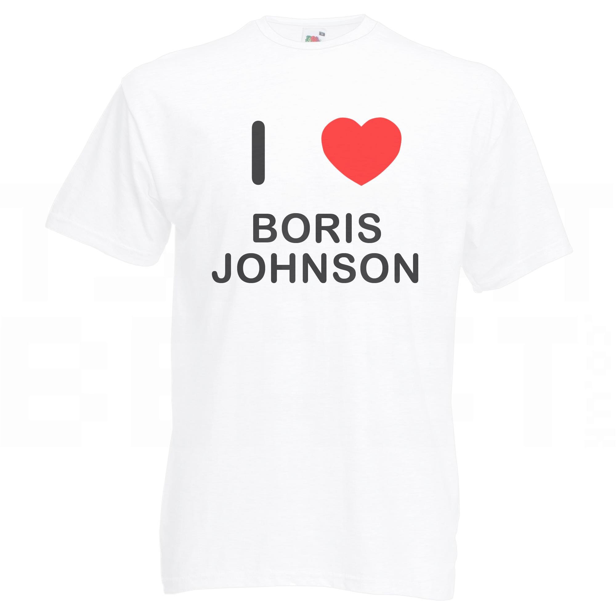 I Love Heart Boris Johnson Quality Cotton Printed T Shirt - Etsy
