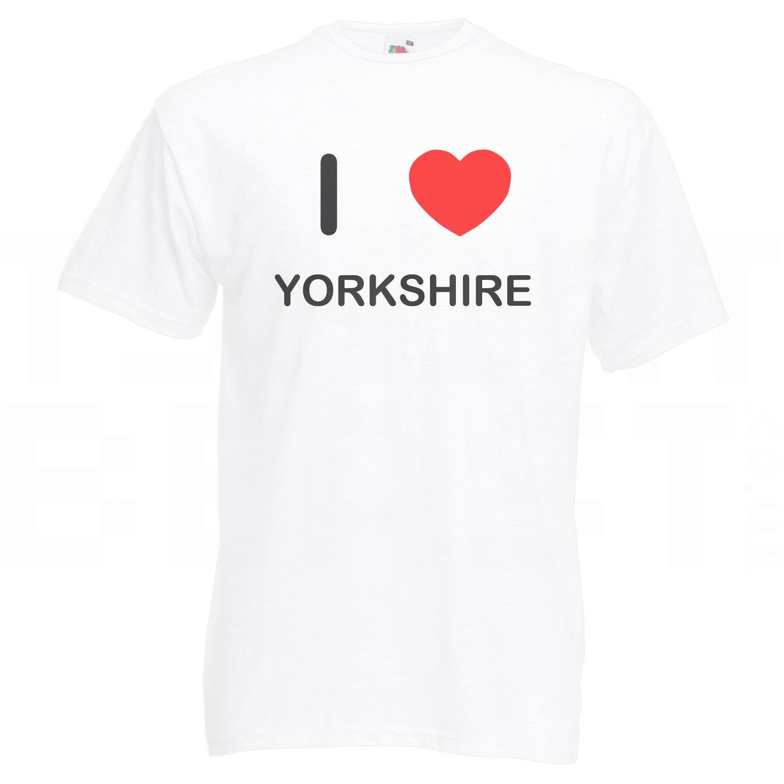 I Love Heart Yorkshire Quality Cotton Printed T Shirt - Etsy