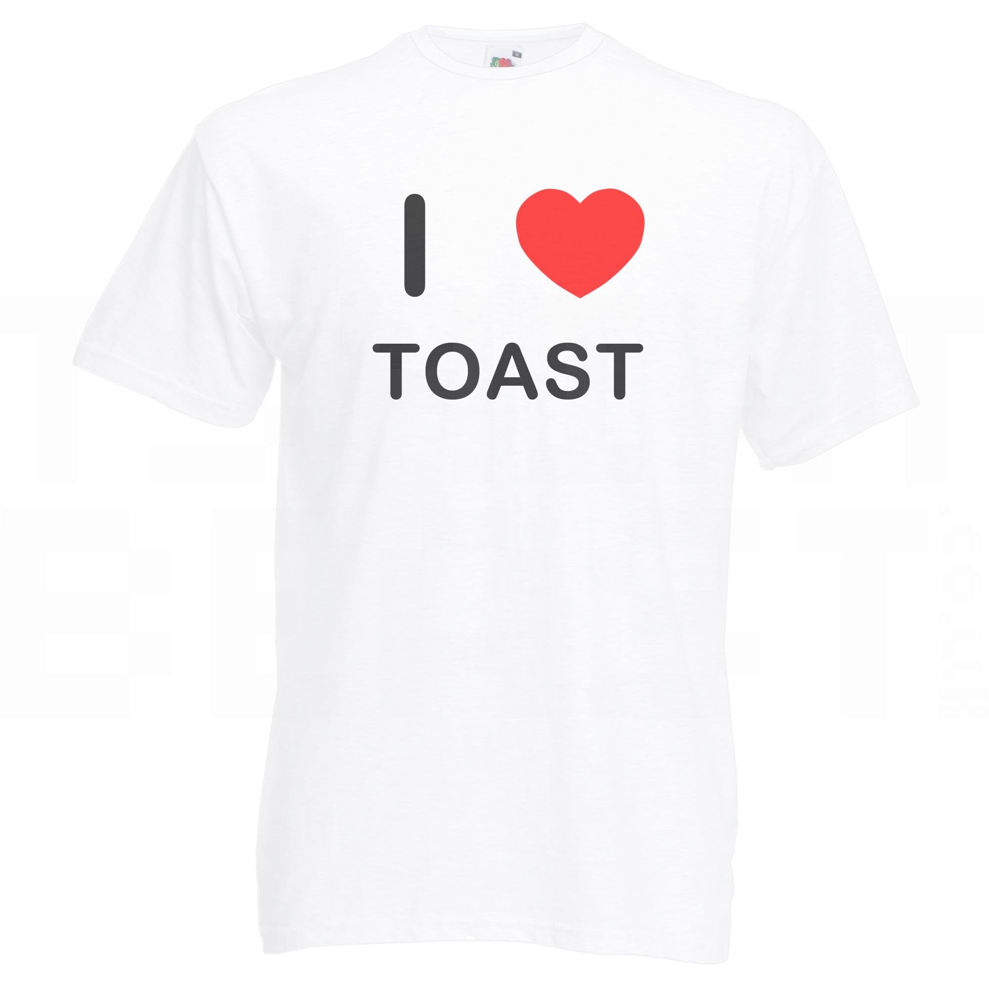 I Love Heart Toast - Quality Cotton Printed T Shirt - Etsy UK