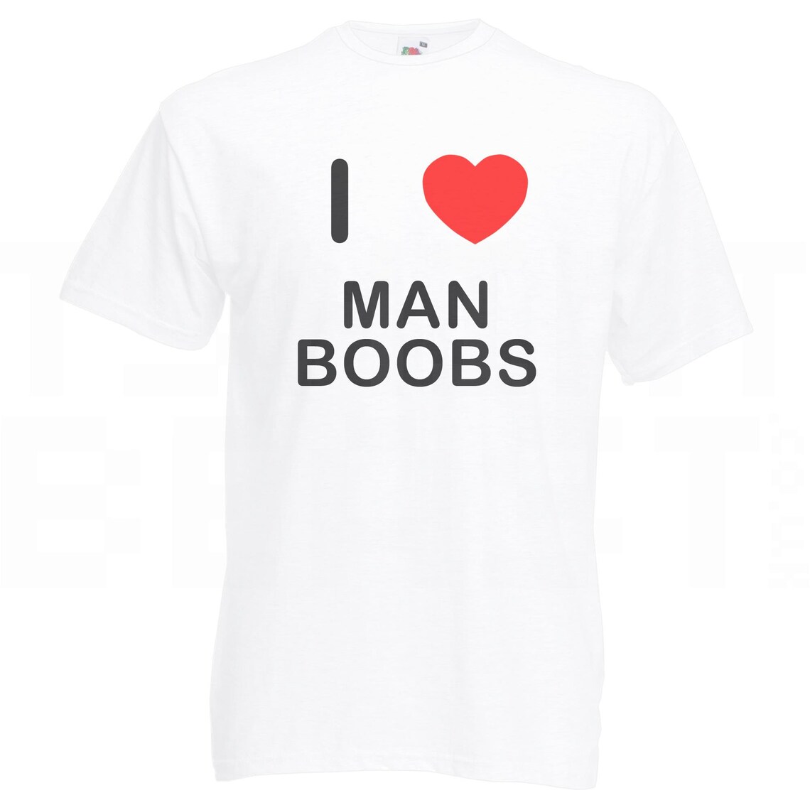 I Love Heart Man Boobs Quality Cotton Printed T Shirt - Etsy