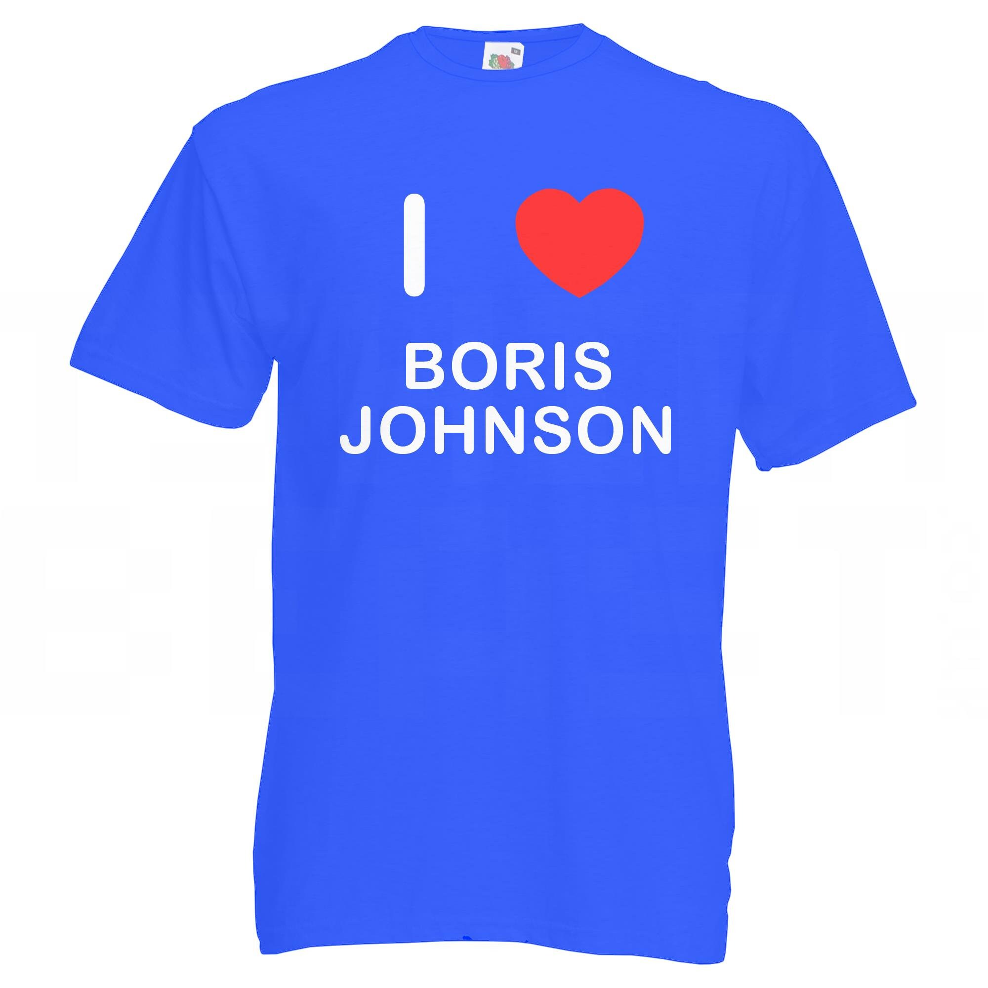 I Love Heart Boris Johnson Quality Cotton Printed T Shirt - Etsy