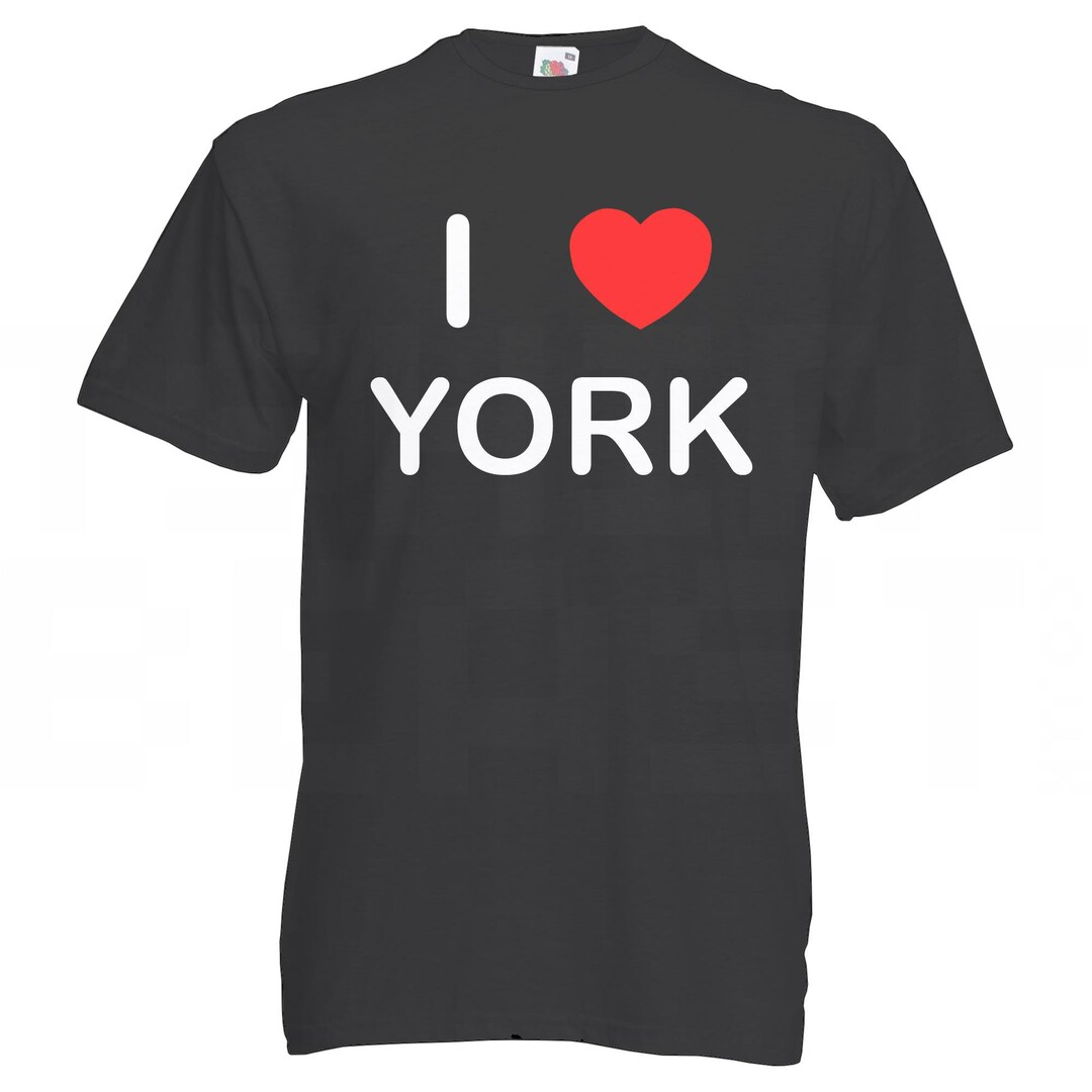 I Love Heart York - Quality Cotton Printed T Shirt - Etsy