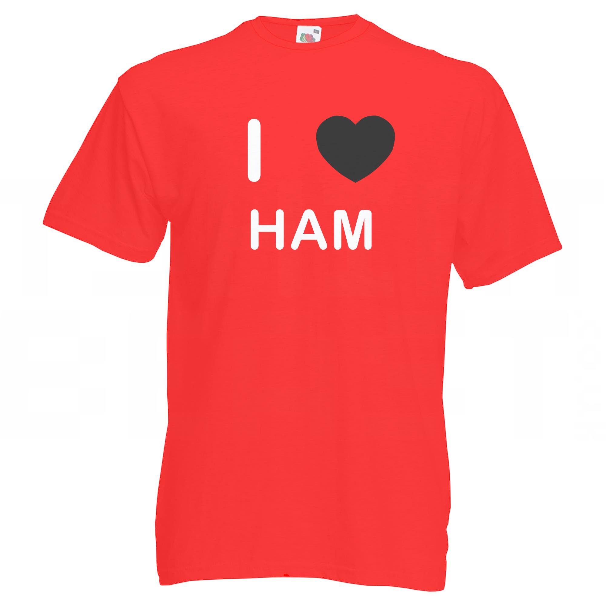 I Love Heart Ham Quality Cotton Printed T Shirt - Etsy UK