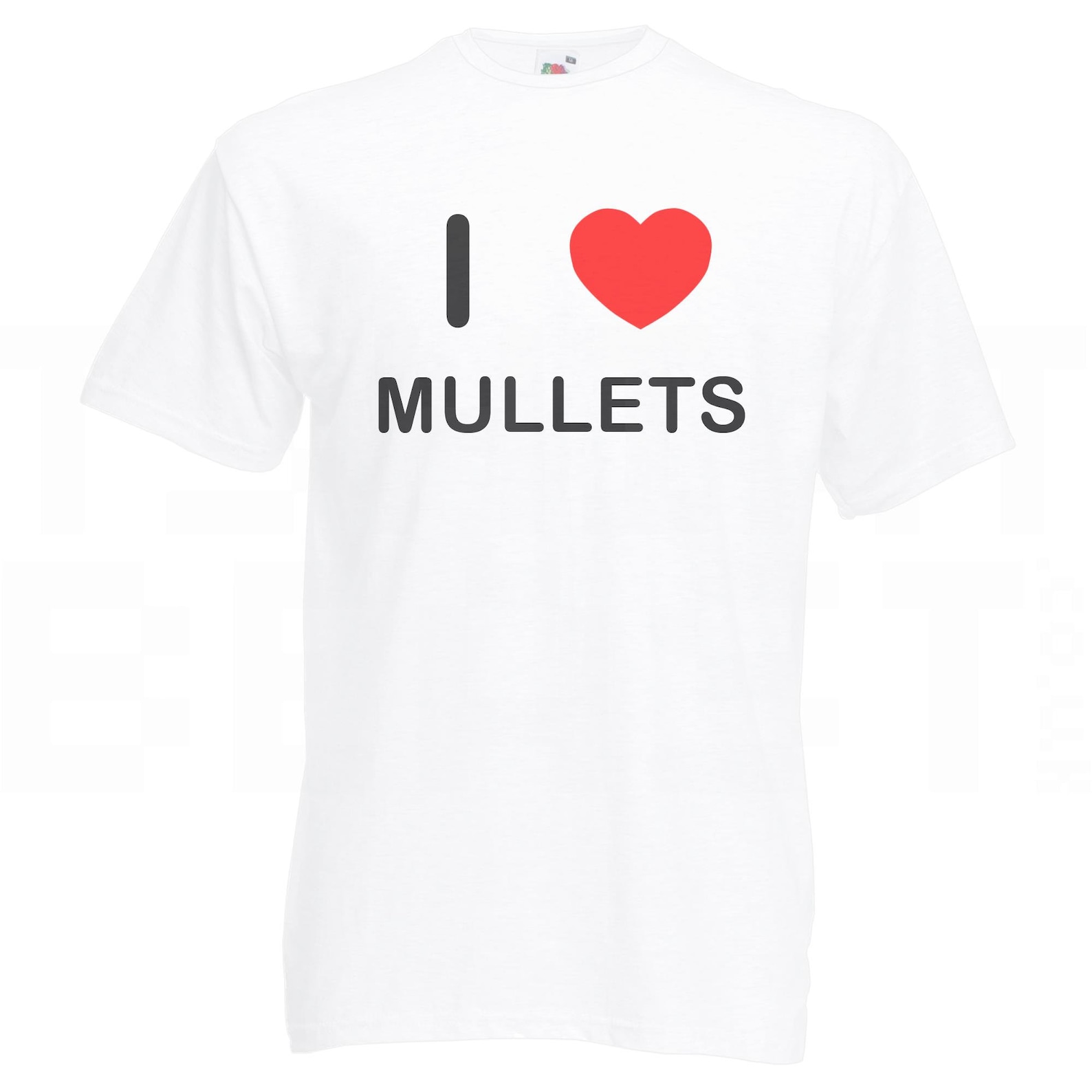 I Love Heart Mullets - Quality Cotton Printed T Shirt - Etsy