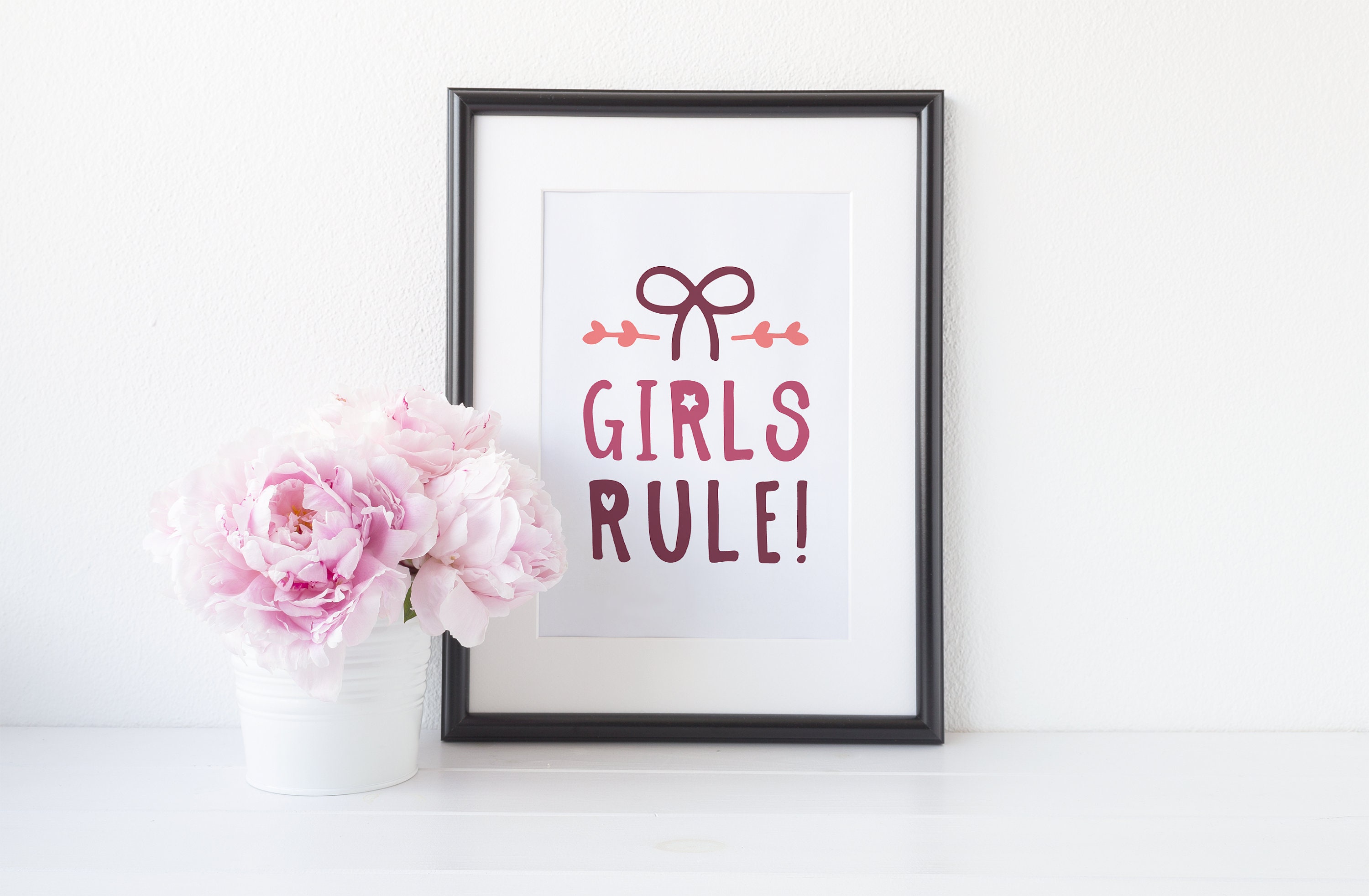 Girls Rule Pink Tones Playroom Prints Prints for Kids - Etsy