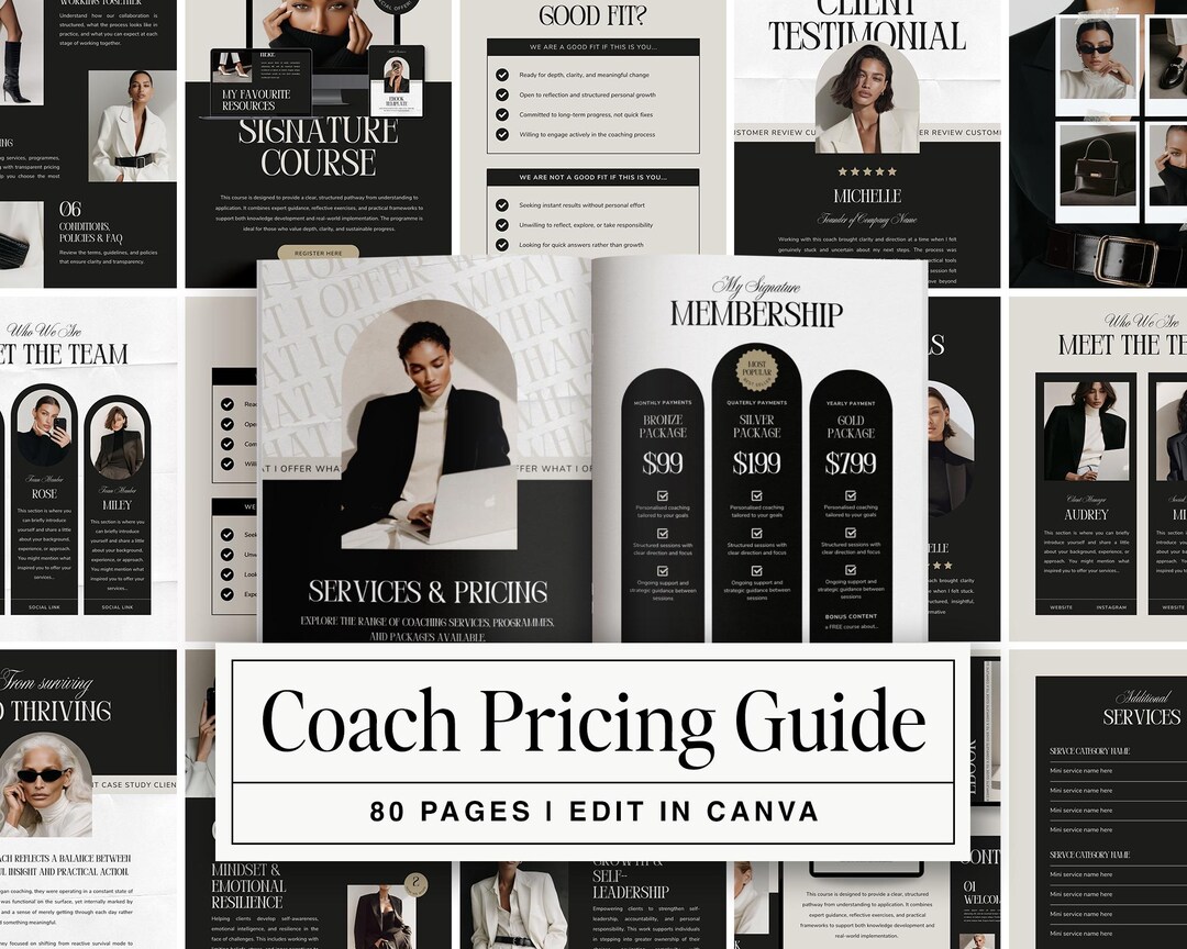 Services & Packages Pricing Guide Template: Business Marketing Brochure ...