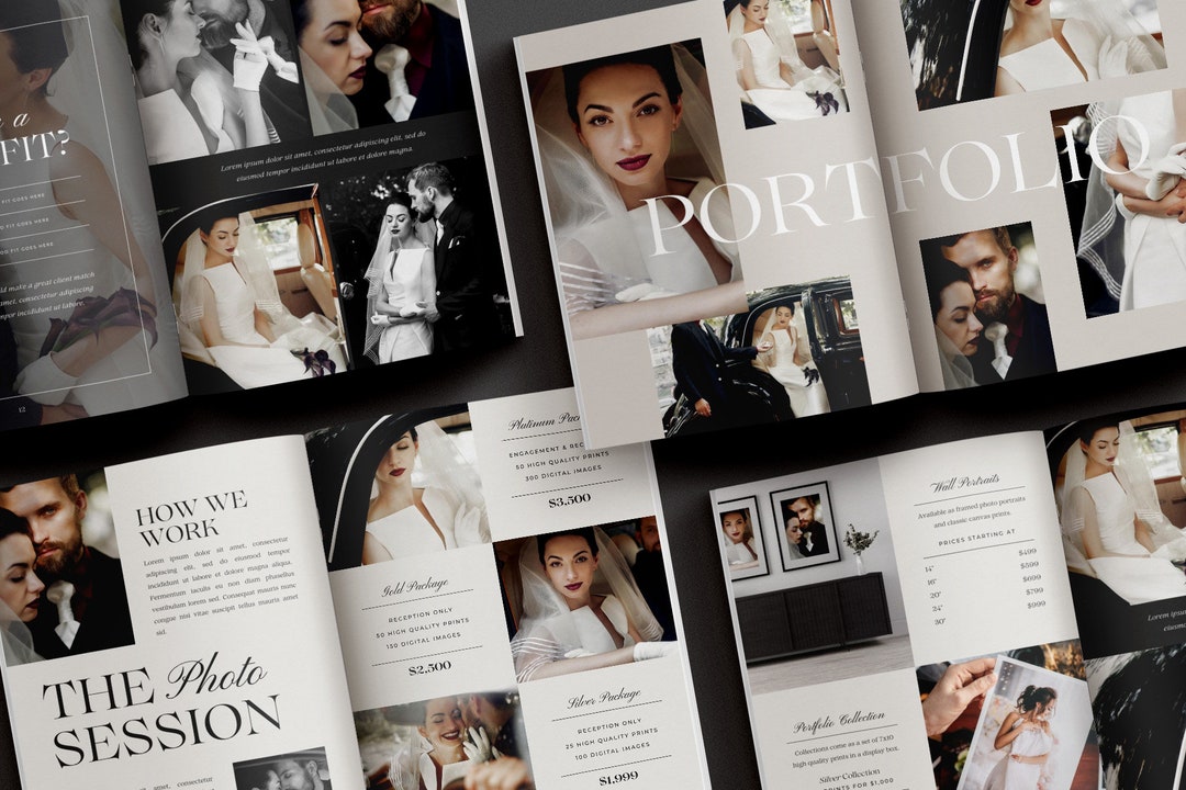 Wedding Photography Pricing Guide Magazine for CANVA, Wedding Packages ...
