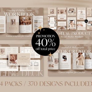 Course Creator & Coaching Template BUNDLE for Canva: Workbook and Ebook ...