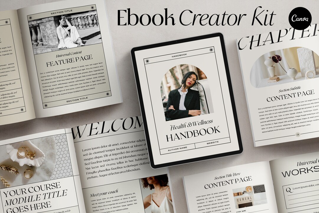 Elegant 80-page Workbook and Ebook Template for CANVA. Great - Etsy