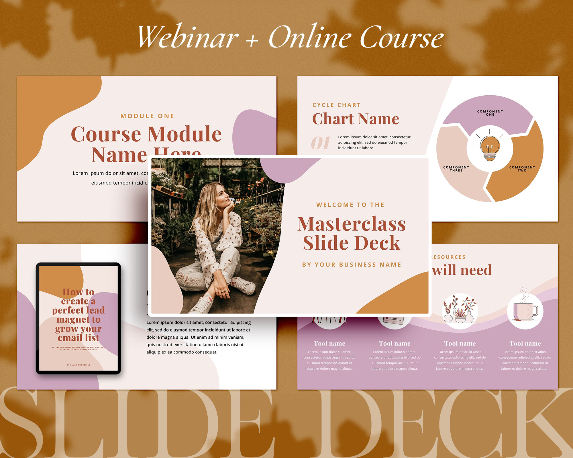 Online Course Slides 70 page Webinar & Slide Deck Template Course ...
