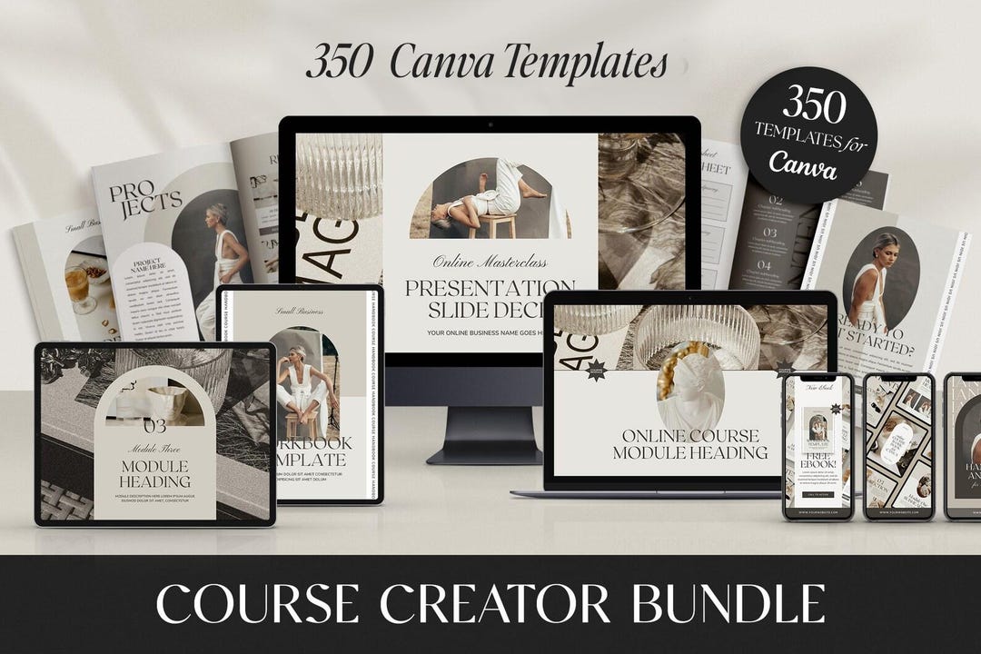 Canva Template Bundle: Course Creator, Workbook, Ebook, Social Media - Etsy