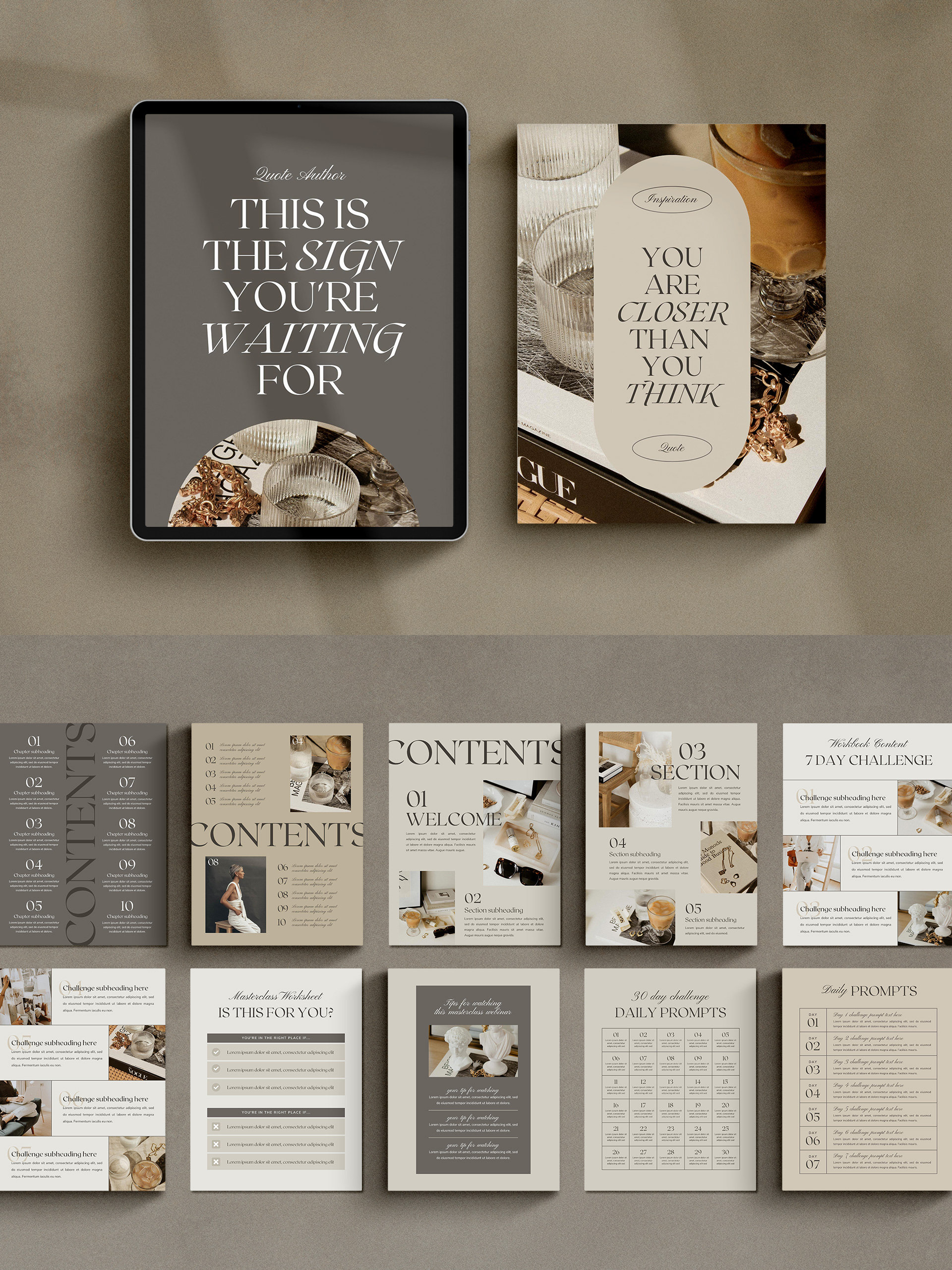 Aesthetic Workbook Template Canva. Create Course Workbooks - Etsy