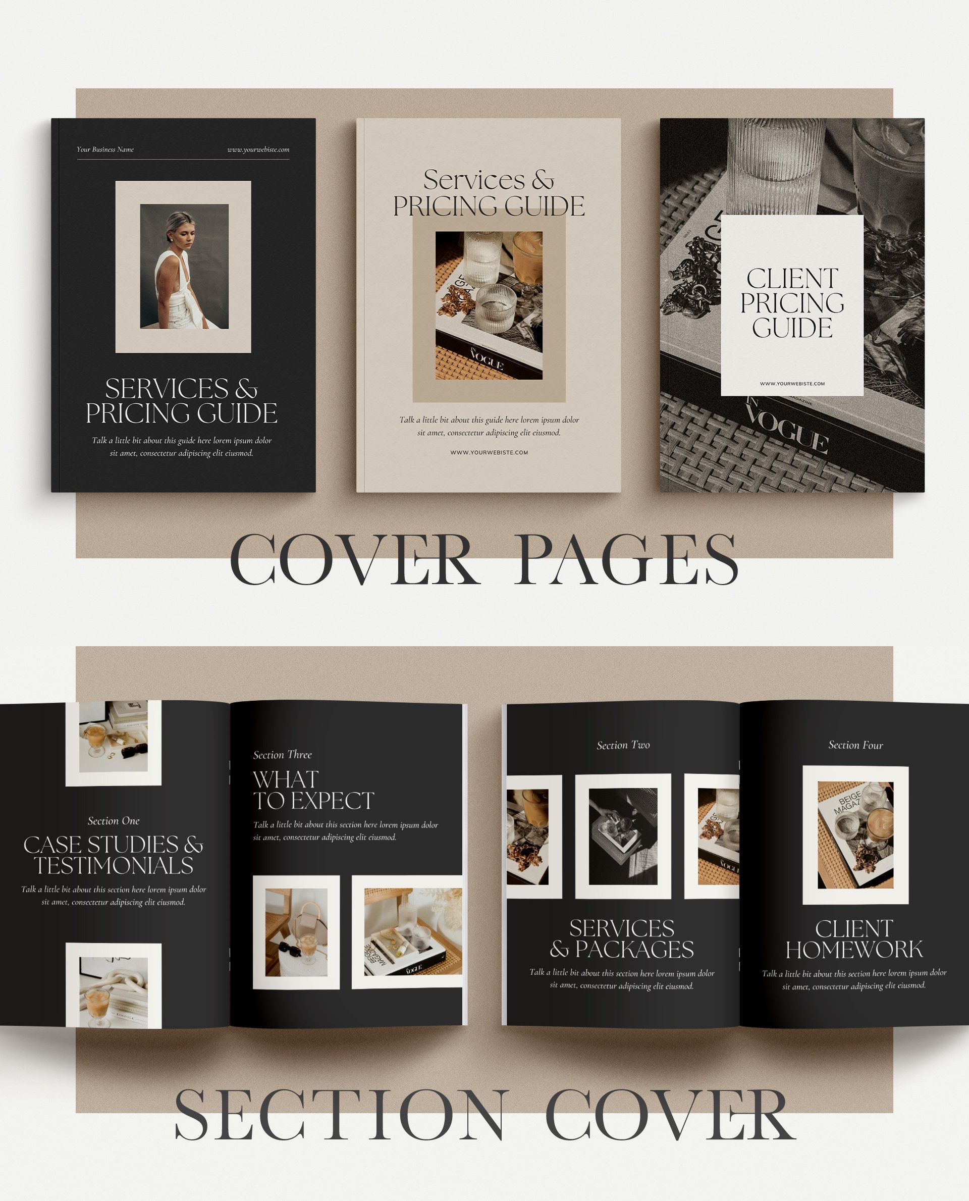 Services & Pricing Guide Client Brochure Template: Portfolio, Case ...