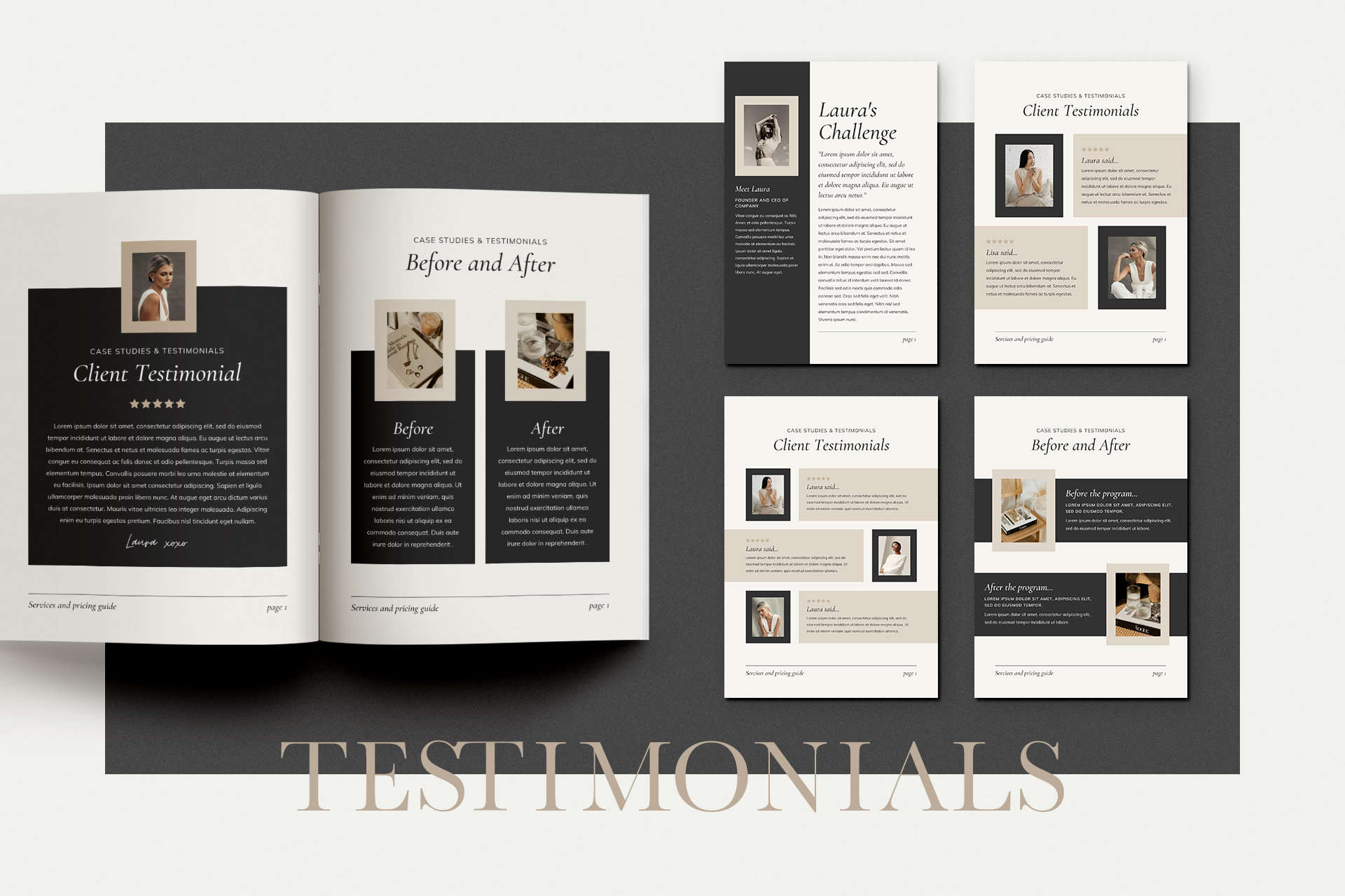 Services & Pricing Guide Client Brochure Template: Portfolio - Etsy UK