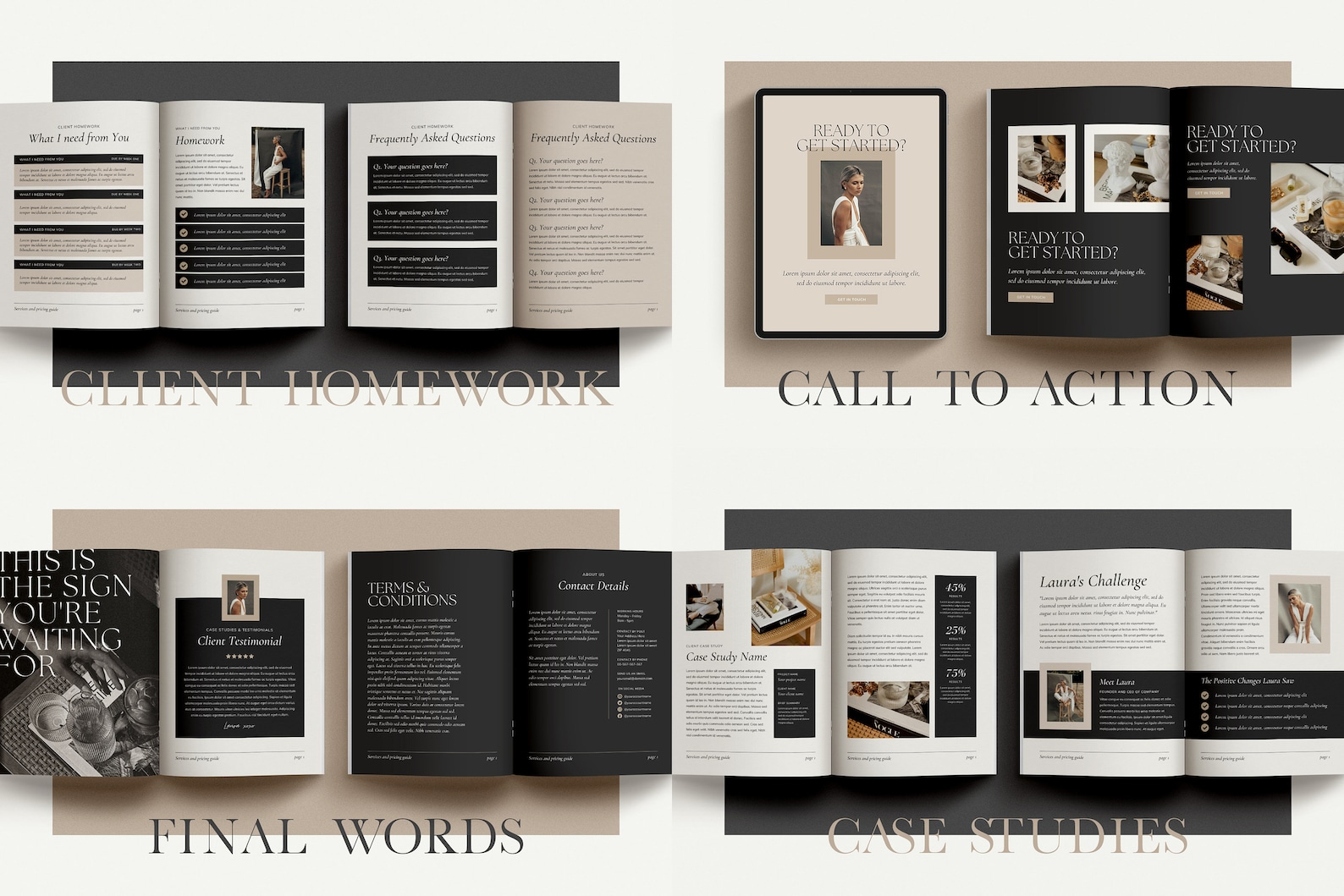 Services & Pricing Guide Client Brochure Template: Portfolio, Case ...