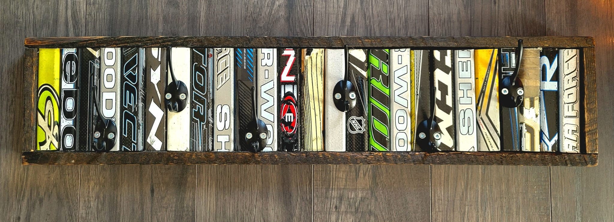 Hockey Stick Hanging Rack/ Wall Art Recycled Hockey Stick Art - Etsy