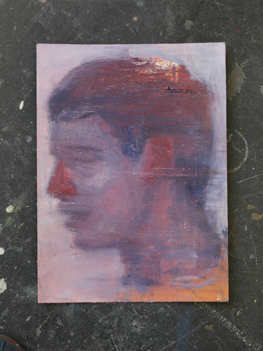 Study of a Blurry Head (no. 1) // Original Artwork - Male Abstract ...