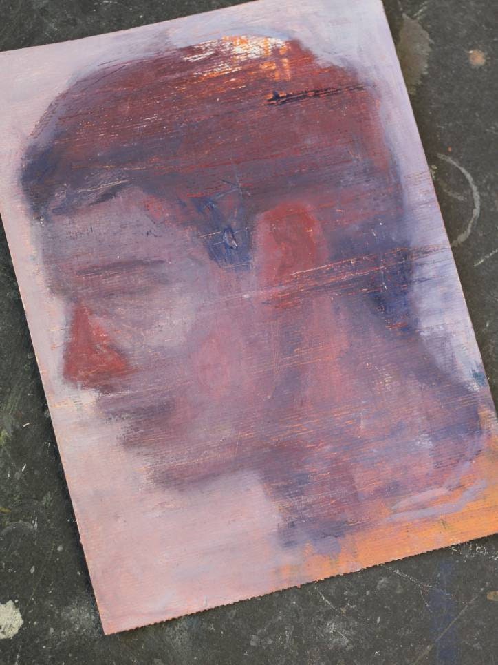 Study of a Blurry Head no. 1 // Original Artwork Male - Etsy