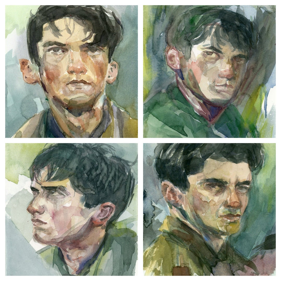TOMMY DUNKIRK // Original Artworks, Watercolour Portrait Painting on ...