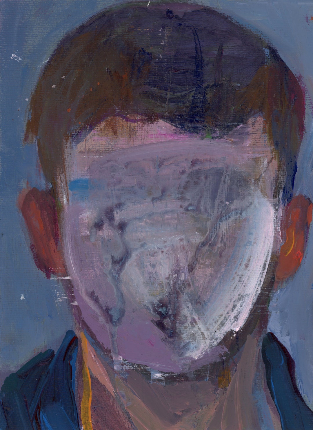 Study of a Blurry Head no. 12 // Acrylic and Gouache on Paper, 21 X 28. ...