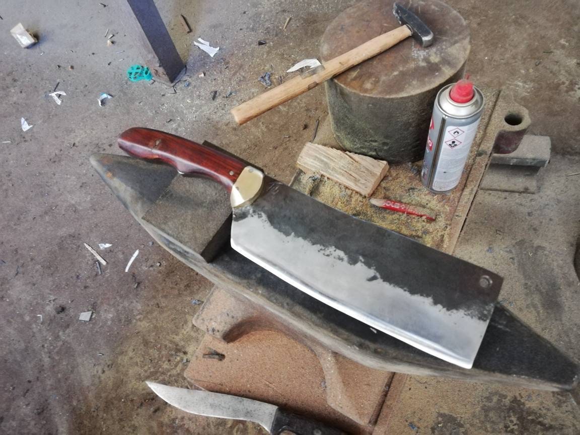 Massive Cleaver for Professional Chefs, Hand-forged Cleaver, Handmade ...