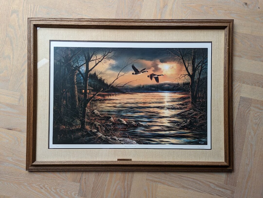 Terry Redlin Hazy Afternoon 1986 Wood Framed Painting Print Vintage ...