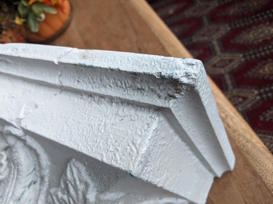 Large White Faux Stone Crown Moulding Hanging Shelf Roman | Etsy